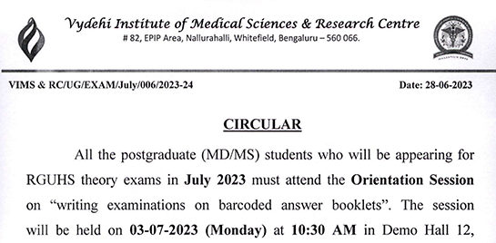 Notice Board - VIMS-College